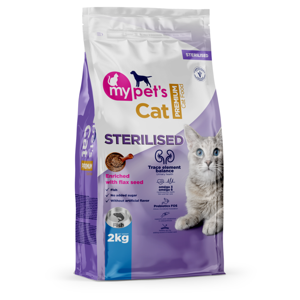 Croquettes premium pour chats stérilisés au poisson